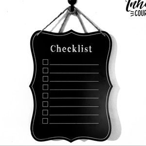 Wall Decor | Checklist Chalkboard | Poshmark